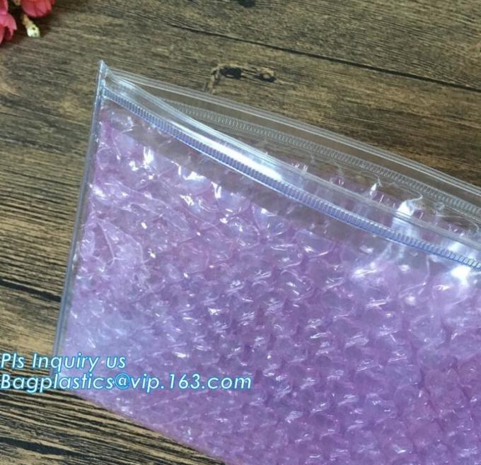 Air Bubble Bag with Slider Zipper, Pink Bubble Bag, Custom Printed ...