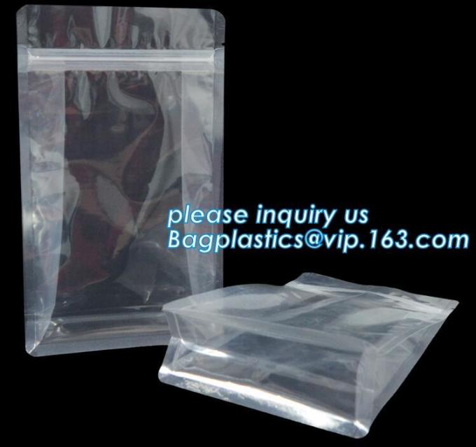 Zip lock Aluminum foil bags flat square bottom plastic bags with corner ...