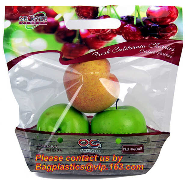 printed zip lock plastic cherry bags fruit bag, Fruit cherry/grape bag ...