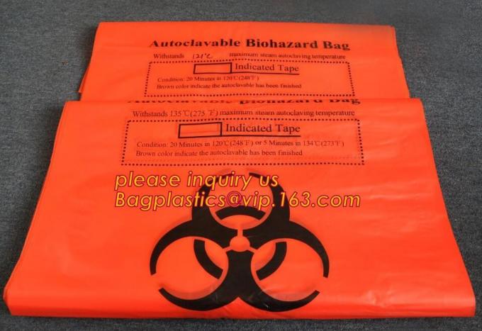 Disposable plastic biohazard bags infectious linen waste bags, Yellow ...