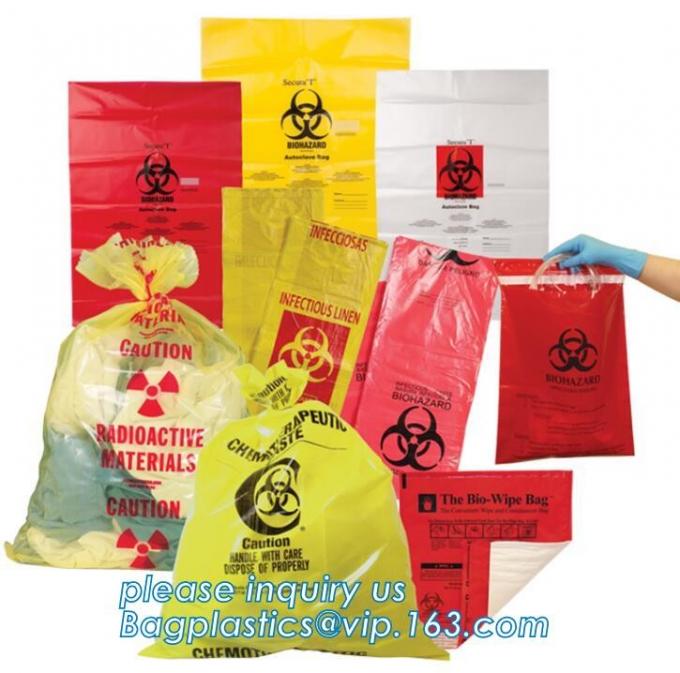 Red bag, yellow medical biohazard waste bag, hospital biohazard medical ...