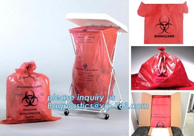 Red bag, yellow medical biohazard waste bag, hospital biohazard medical ...
