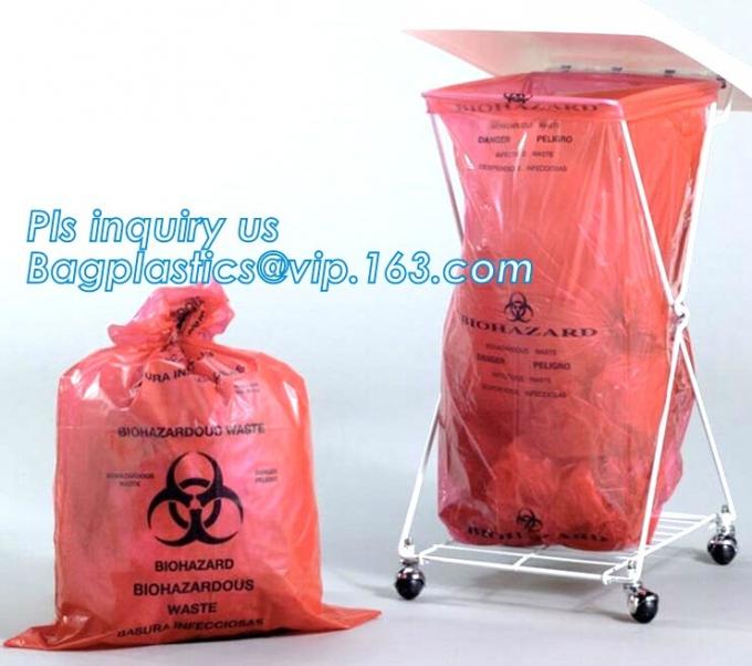 30 Gallon 33" X 40" Red Isolation Infectious Waste Bag / Biohazard Bag ...