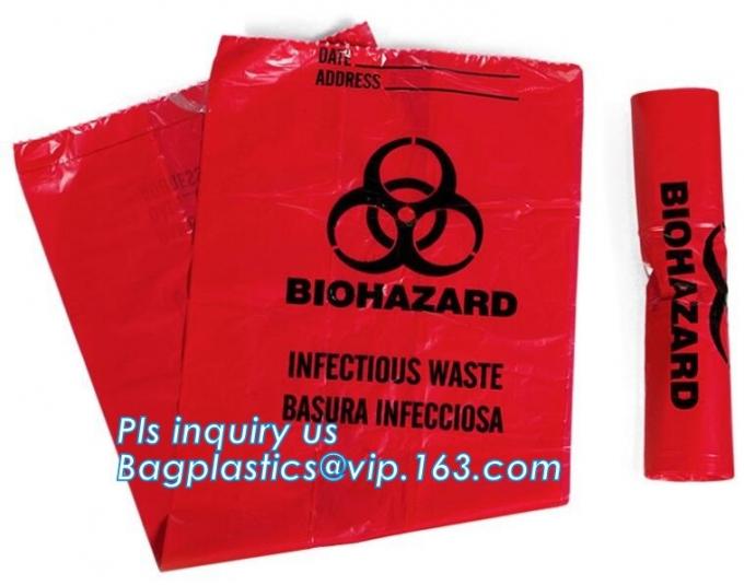 30 Gallon 33" X 40" Red Isolation Infectious Waste Bag / Biohazard Bag ...