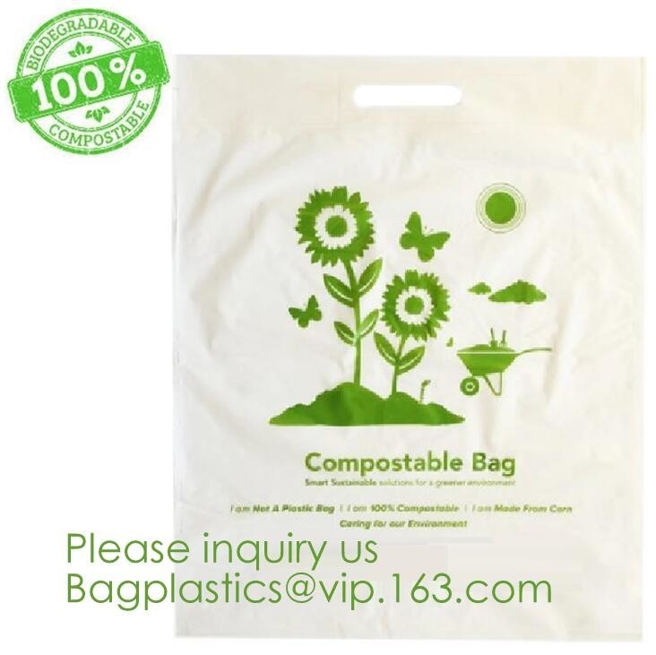 Eco-friendly Roll Compostable Plastic Bag Drawstring Biodegradable ...