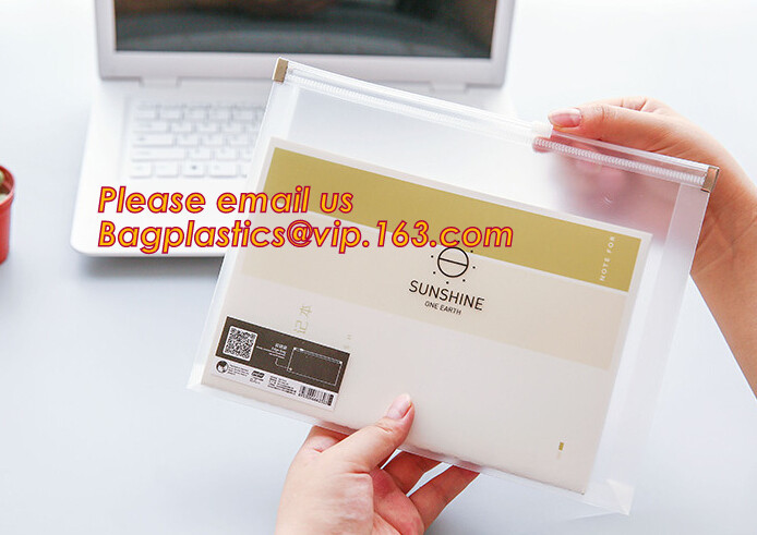 A4 A5 A6 B5 Slider Zipper Bags Zip Lock Files Wallet With Printing
