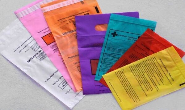 Zip lock type medical biohazard waste disposal supplies LDPE plastic ...