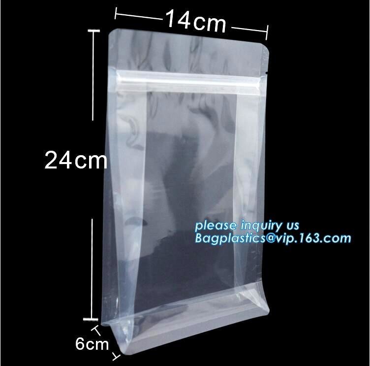 Frosted translucent packaging bag, self-supporting Zip lockkk sealed ...