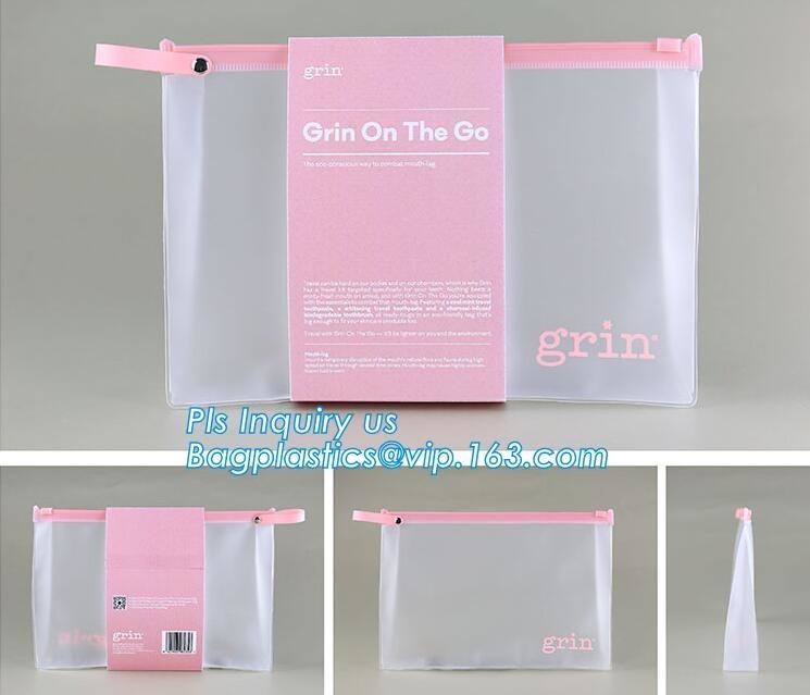 Portable Clear PVC Slider Zipper Cosmetic Makeup Bag, Water proof ...