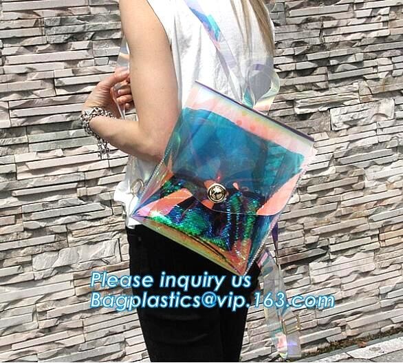 Adult Kids Neon Clear Plastic Backpack Student New Bag School ...
