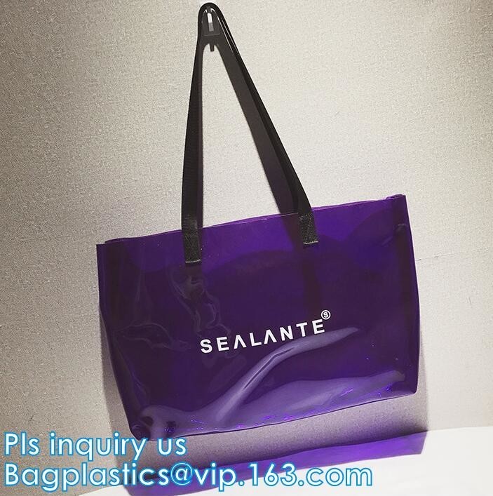 Personalized Monogrammed Beach Clear PVC Bag, Korean style clear beach ...
