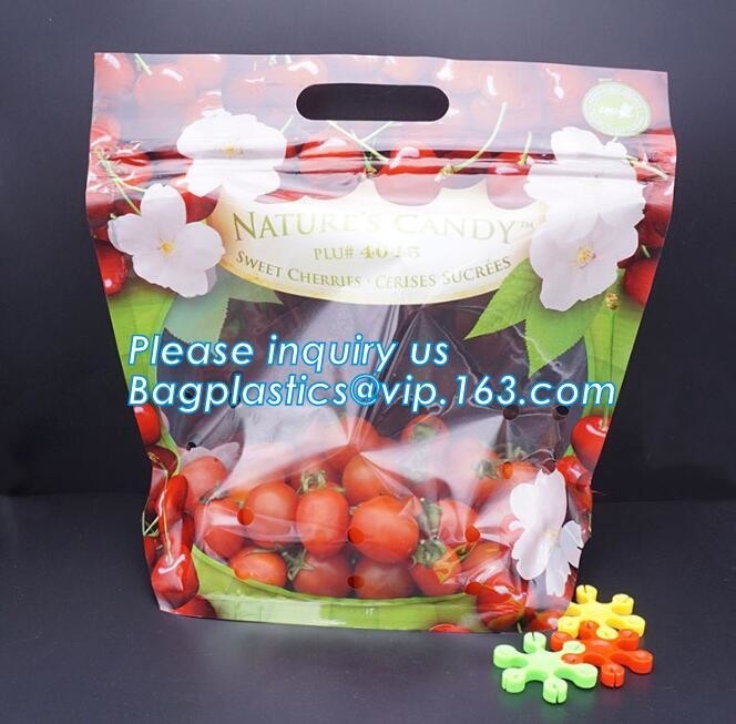 LDPE Zip lockkk aseptic grape bag,cherry bag,fruit bag with hole/slider ...