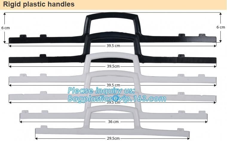 customized printing and size rigid snap handle bag/rigid handle plastic ...