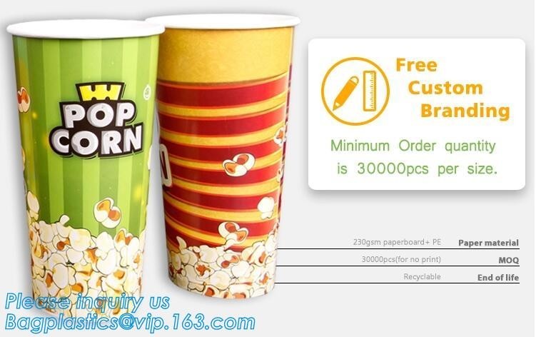 POPCORN PAPER BOX, POPCORN CUP, CHICKEN BOX, CUSTOM BRANDING,24OZ, 32OZ ...