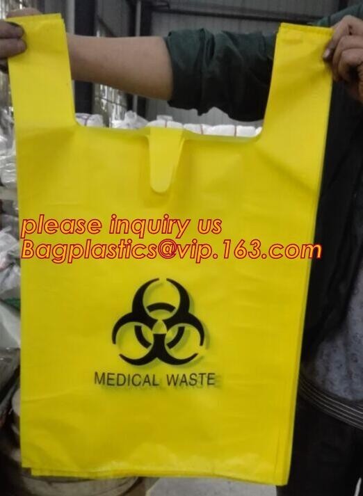 disposable hospital medical waste garbage Biohazard bag, PE biohazard ...