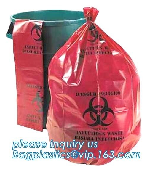 autoclavable Biohazard Collection Bags, 40 Gallon Biohazard Garbage Bag ...