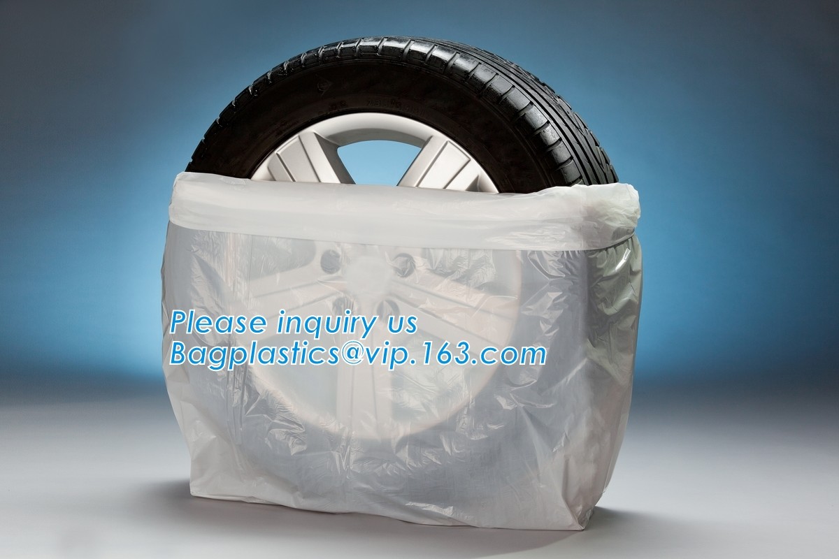 Heavy Duty Wheel Masker Tire Storage Bag , Disposable Tyre Bag On Roll ...